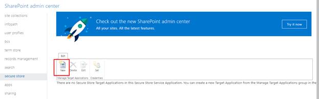 Create Secure Store Application In SharePoint O365